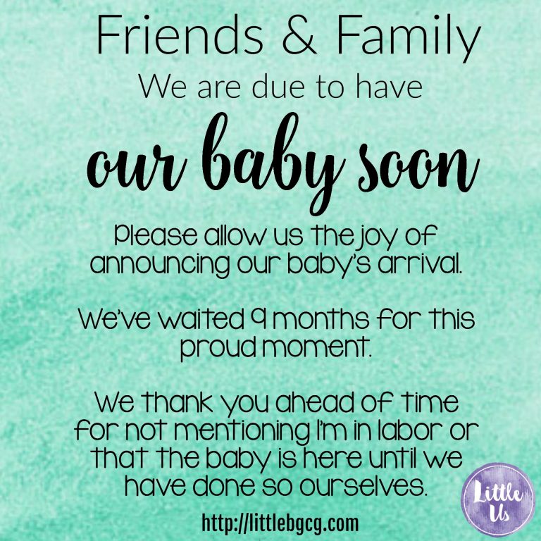 Facebook Etiquette and the Birth of a Baby - Little Us